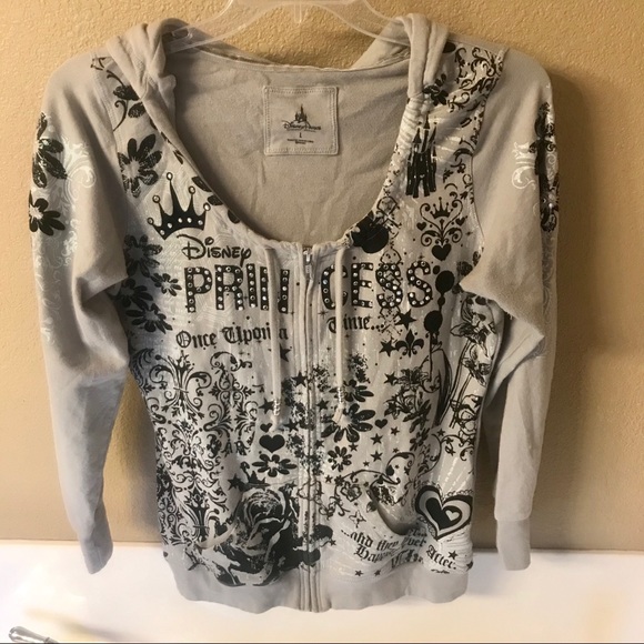 Disney | Tops | Disney Princess Zip Up Hoodie Size Large | Poshmark